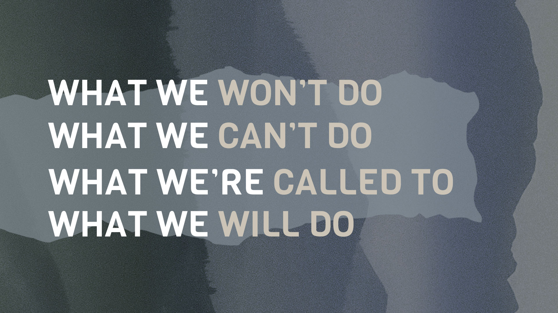 What We Will Do | The Crossing Online | The Crossing Online